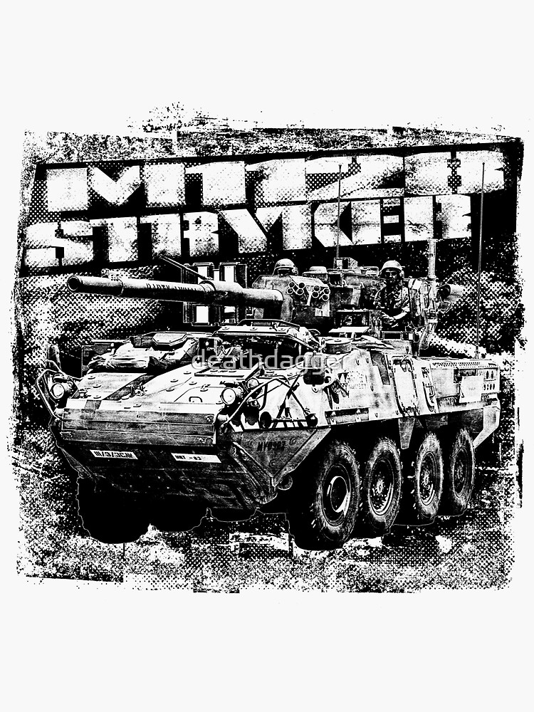 "M1128 Stryker Mobile Gun System" Sticker by deathdagger | Redbubble