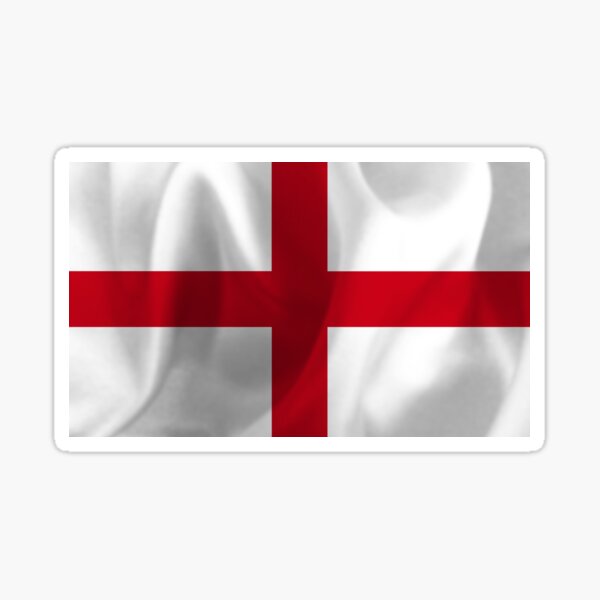 "ENGLAND English St. George Flag Sticker UK British Style 7" Sticker by ...
