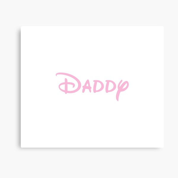 "Pastel Pink Daddy Logo" Canvas Print by BimboDoll | Redbubble