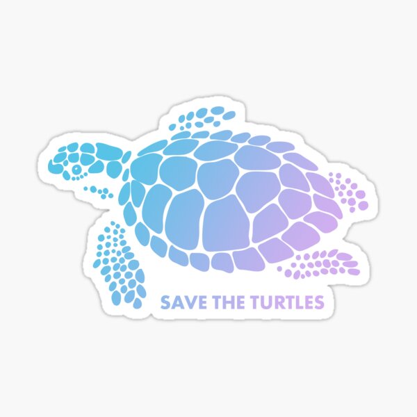 "Save The Turtles" Sticker by DesignsFromNalu | Redbubble