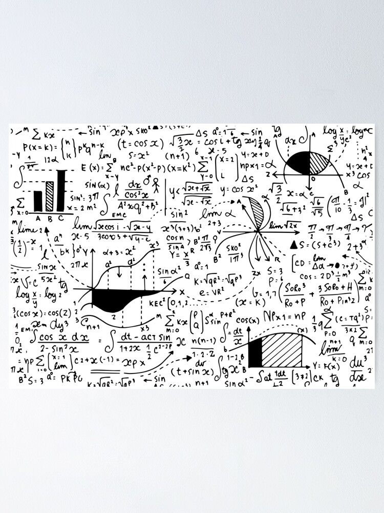 "Hand Written Math Equation " Poster by SuperSeries | Redbubble