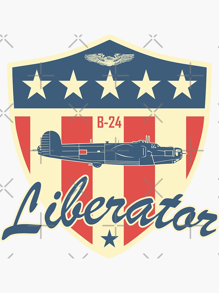 "B-24 Liberator " Sticker for Sale by StrongVlad | Redbubble