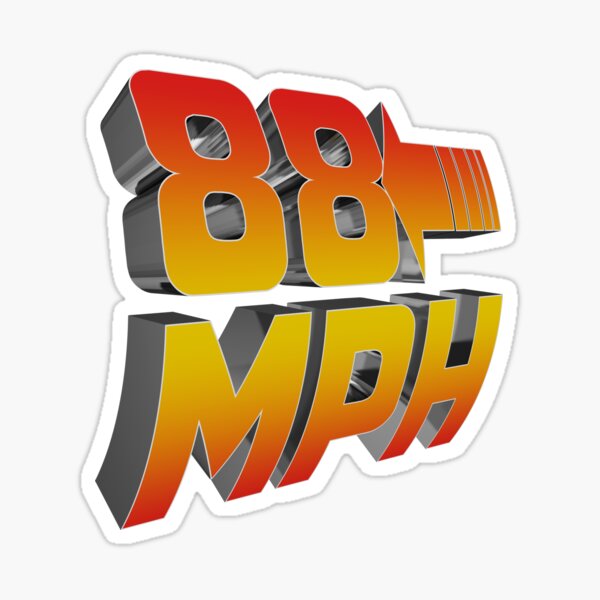 "88 MPH" Sticker for Sale by serpico93 | Redbubble