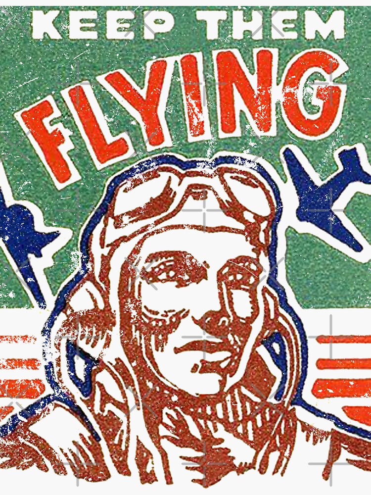 "Keep Em Flying" Sticker for Sale by Retrorockit | Redbubble