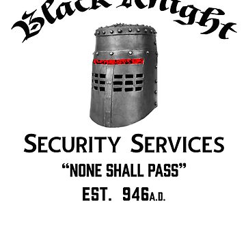"Python Black Knight "None Shall Pass" " Sticker for Sale by ...