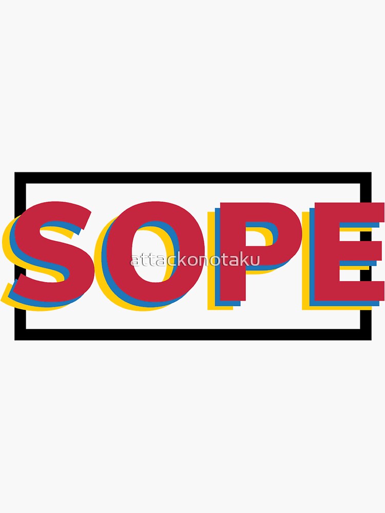 "sope box" Sticker for Sale by attackonotaku | Redbubble
