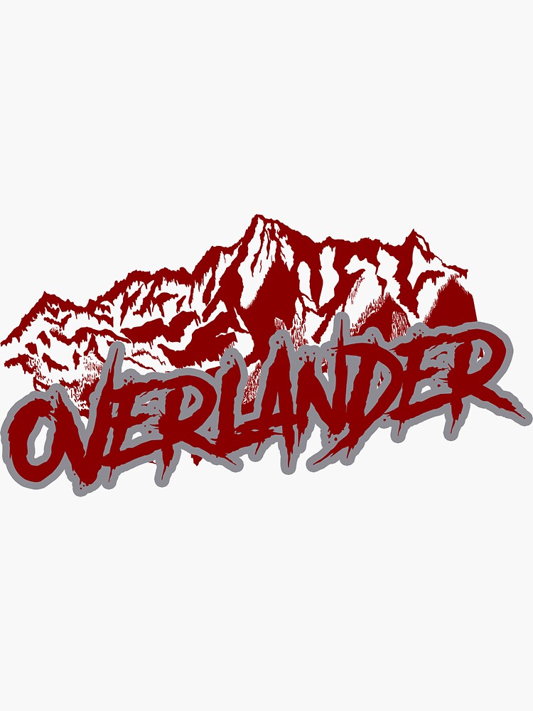 "Overlander RED | Camper T-Shirt" Sticker for Sale by Rokahr-overland ...
