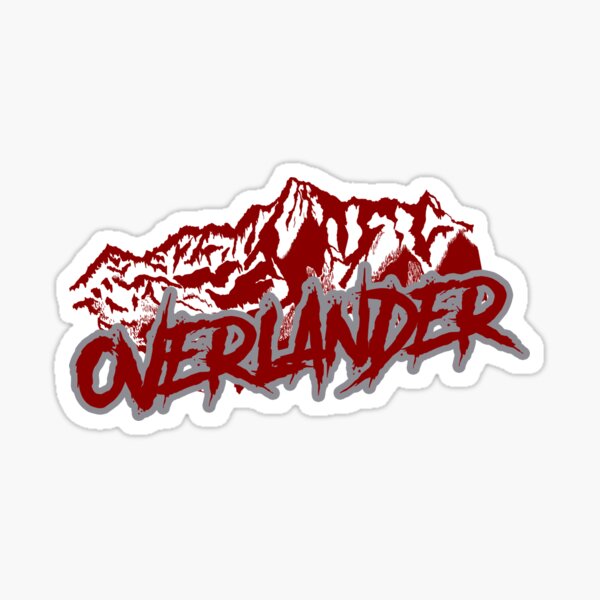 "Overlander RED | Camper T-Shirt" Sticker for Sale by Rokahr-overland ...