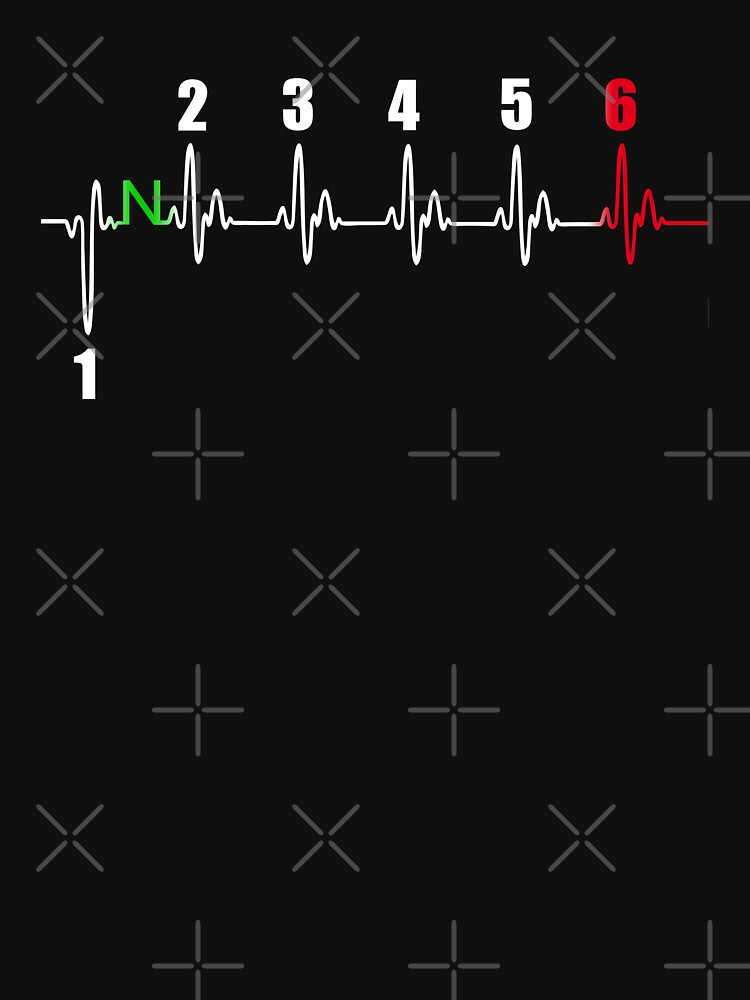 "Motorrad Herzschlag - 1N23456" T-Shirt von logotechdesign | Redbubble