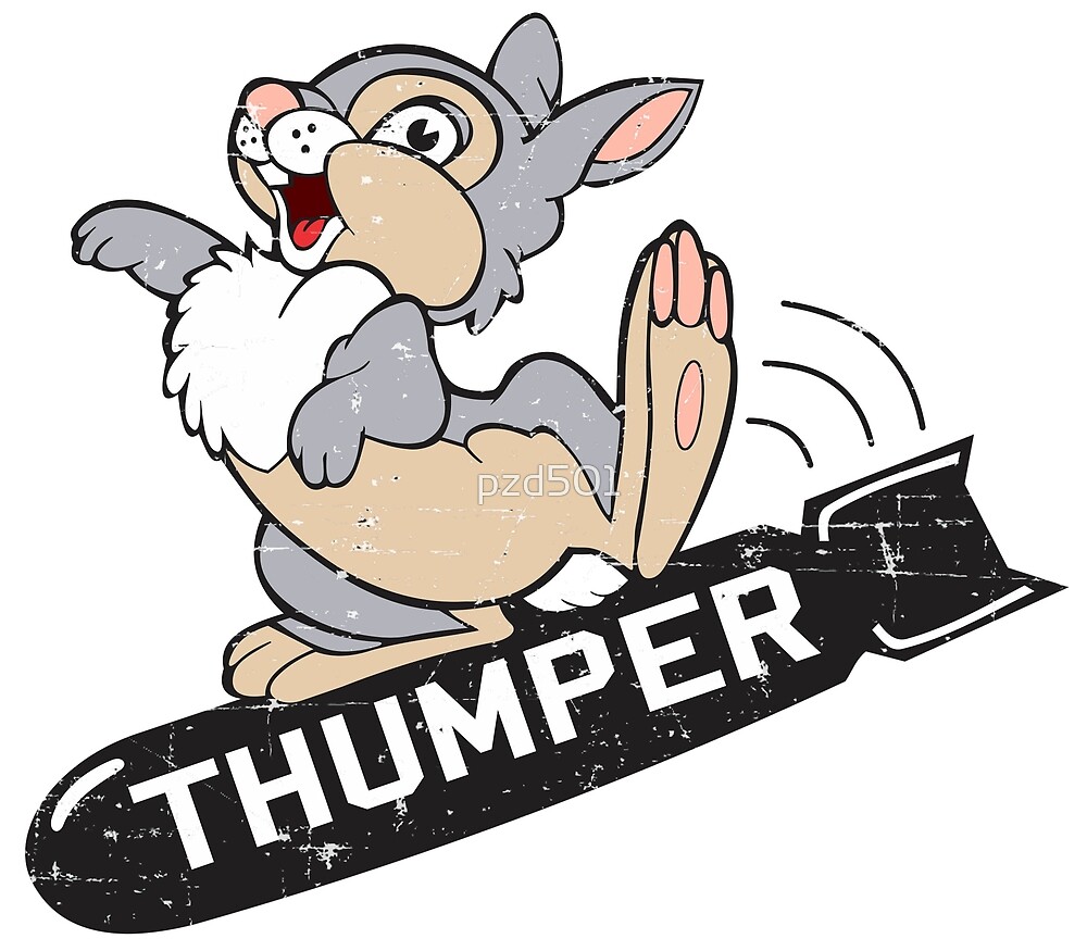 "Boeing B-29 - “THUMPER” nose art - Grunge Style" by pzd501 | Redbubble