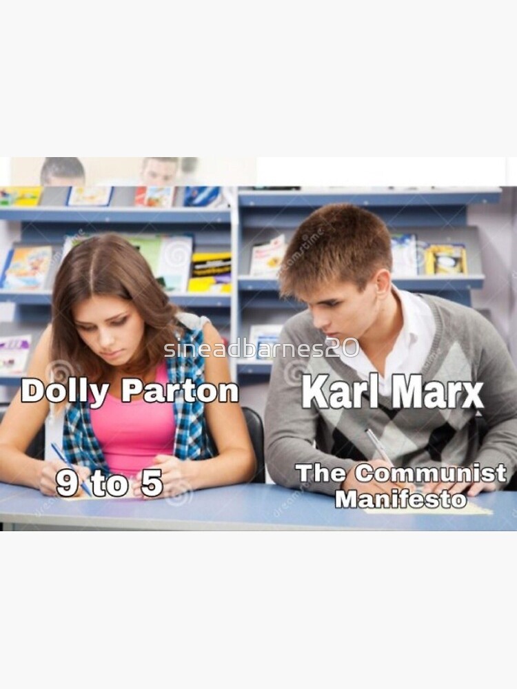 "dolly parton meme karl marx" Sticker by sineadbarnes20 | Redbubble