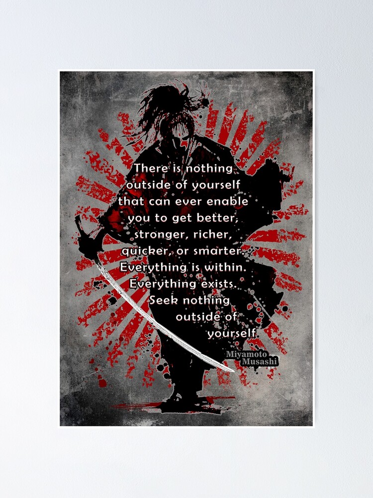 "Samurai, musashi miyamoto ," Poster for Sale by MDAM | Redbubble