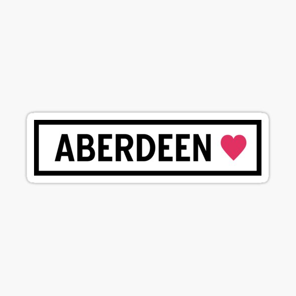 "Aberdeen" Sticker for Sale by homelove | Redbubble