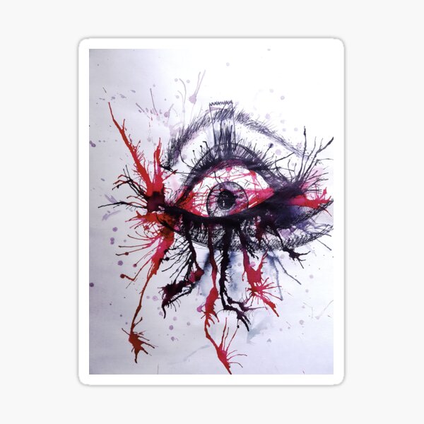 "Tape eyes open" Sticker for Sale by navitalidesign | Redbubble