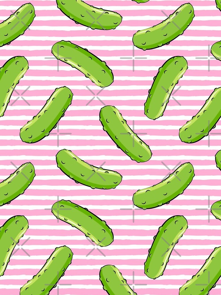 "Pickles - Pickle on pink stripes" iPhone Case for Sale by littlearrow ...