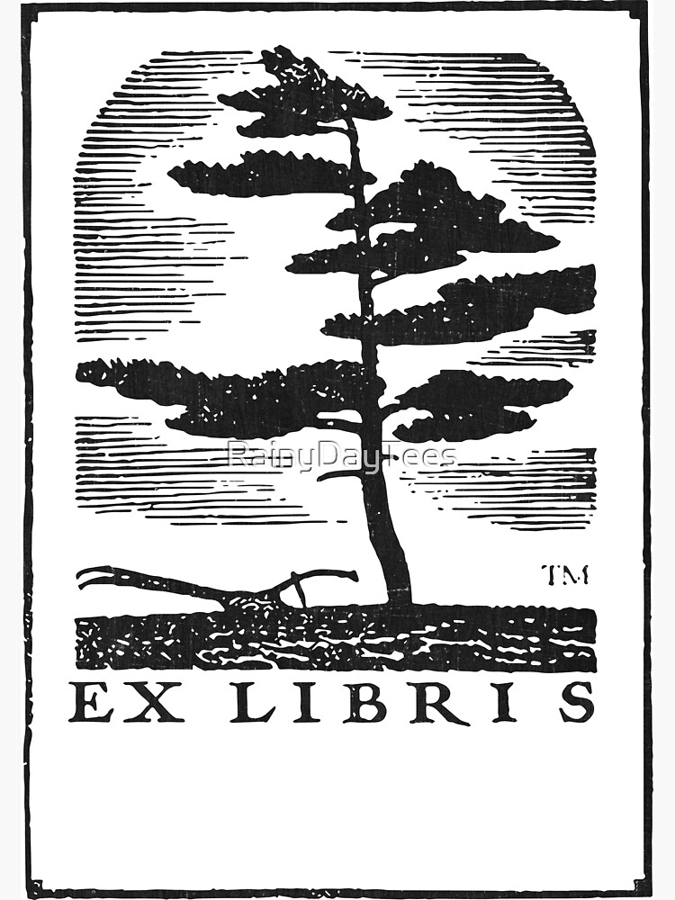 "Ex Libris - Vintage Book Plate" Sticker for Sale by RainyDayTees ...