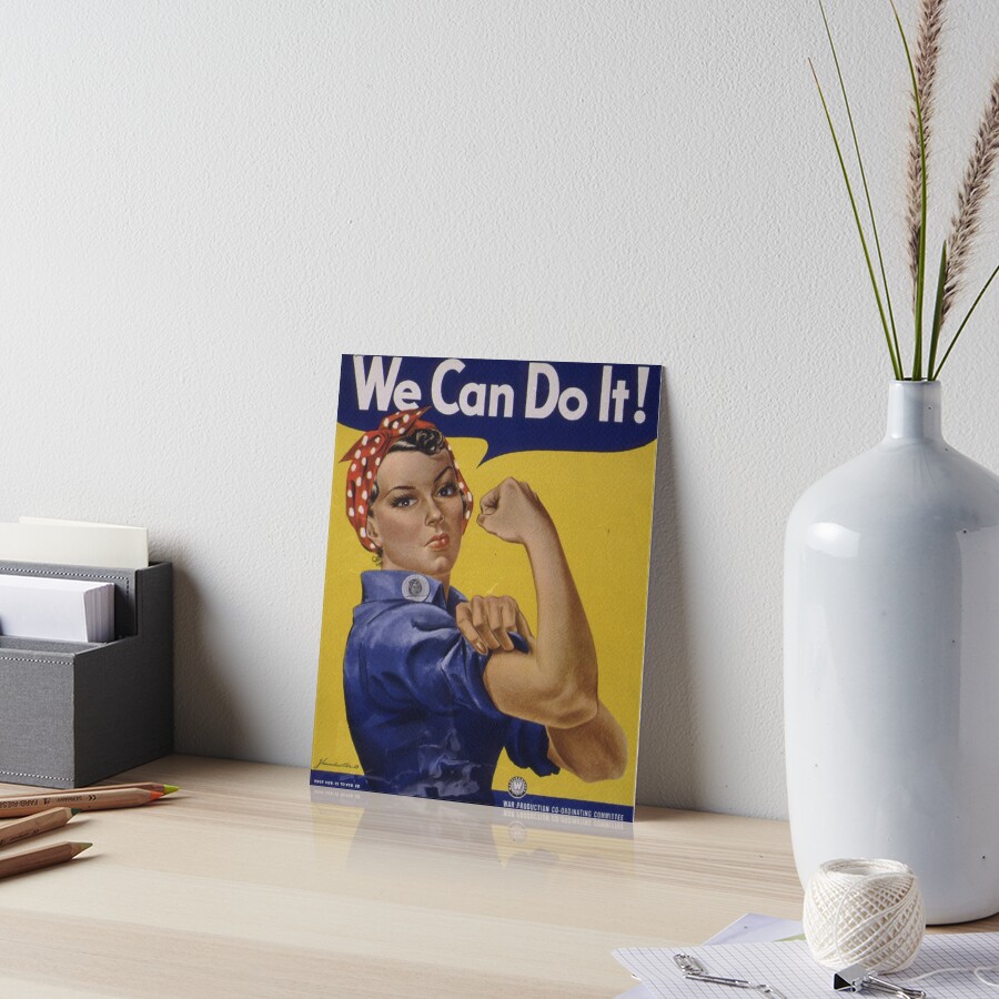 "Rosie the Riveter - We Can Do It!" Art Board Print by RainyDayTees ...