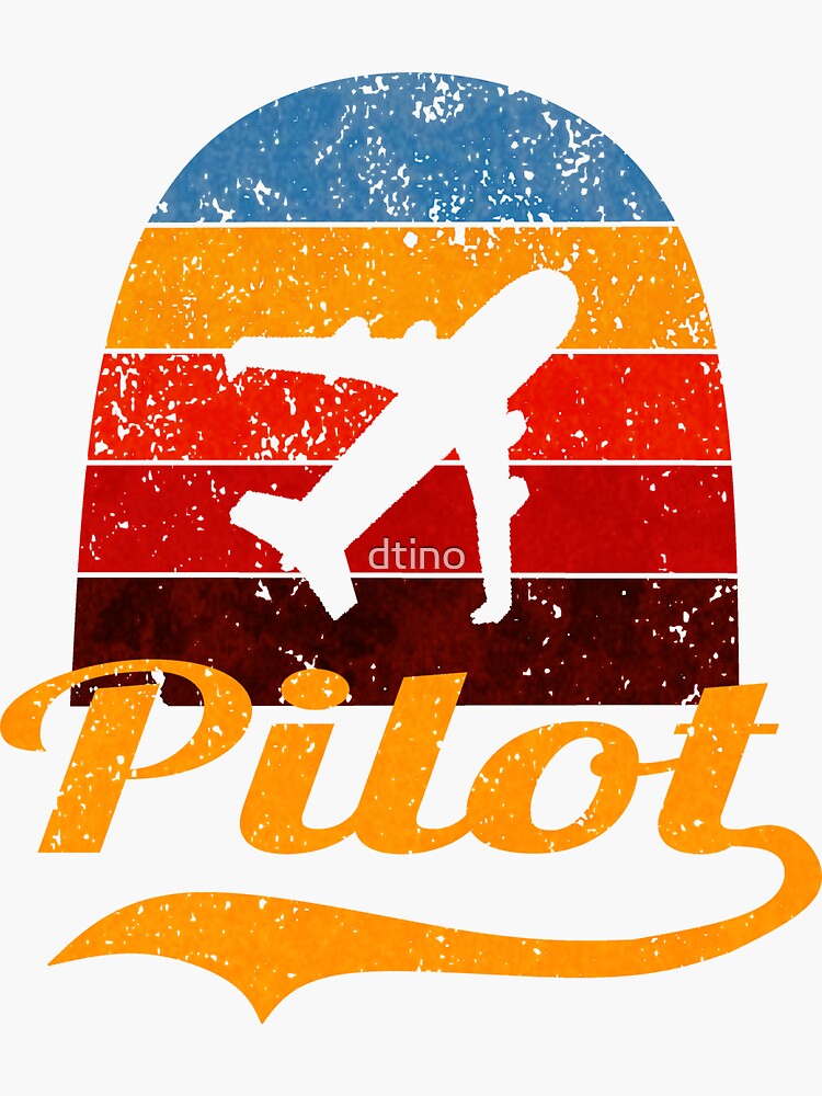 "Pilot design" Sticker for Sale by dtino | Redbubble
