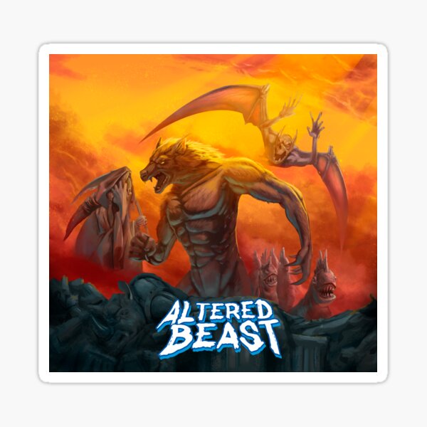 "Altered Beast poster remaster" Sticker for Sale by Kidleo | Redbubble
