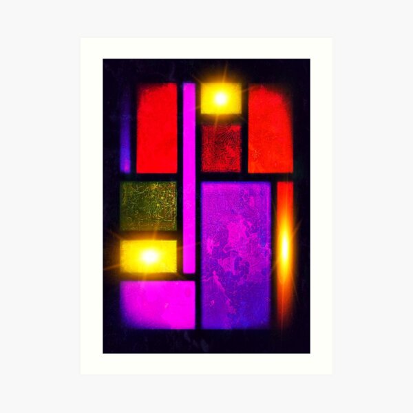 "Glowing Lights Of Mondrian " Art Print by excalibur1365 | Redbubble