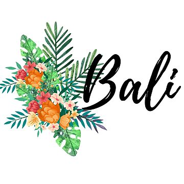 "Floral Bali Design - Tropical Paradise Blossom" Sticker for Sale by ...