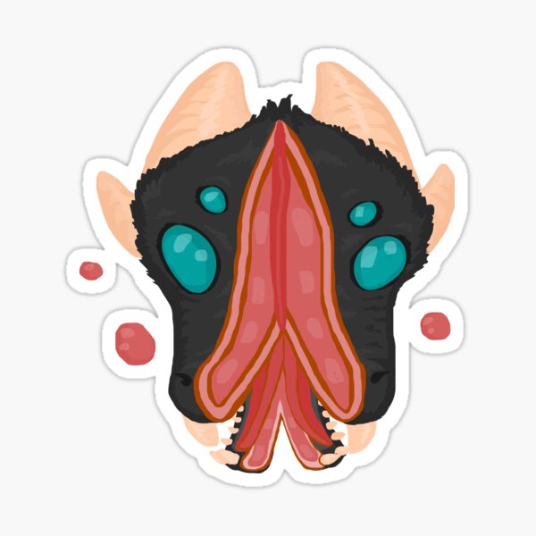 "Split Dragon face" Sticker by Topios | Redbubble