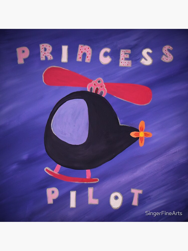 "Princess Helicopter Pilot Art Print" Sticker for Sale by ...
