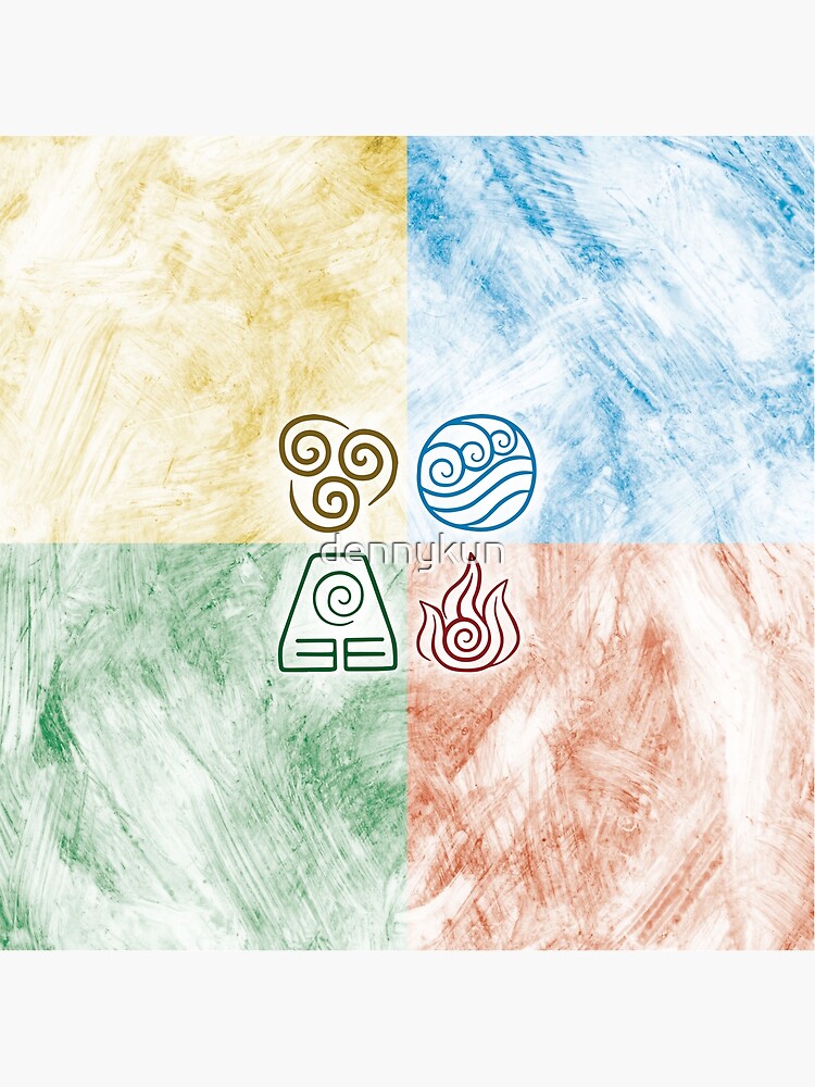 "Four Elements" Poster by dennykun | Redbubble