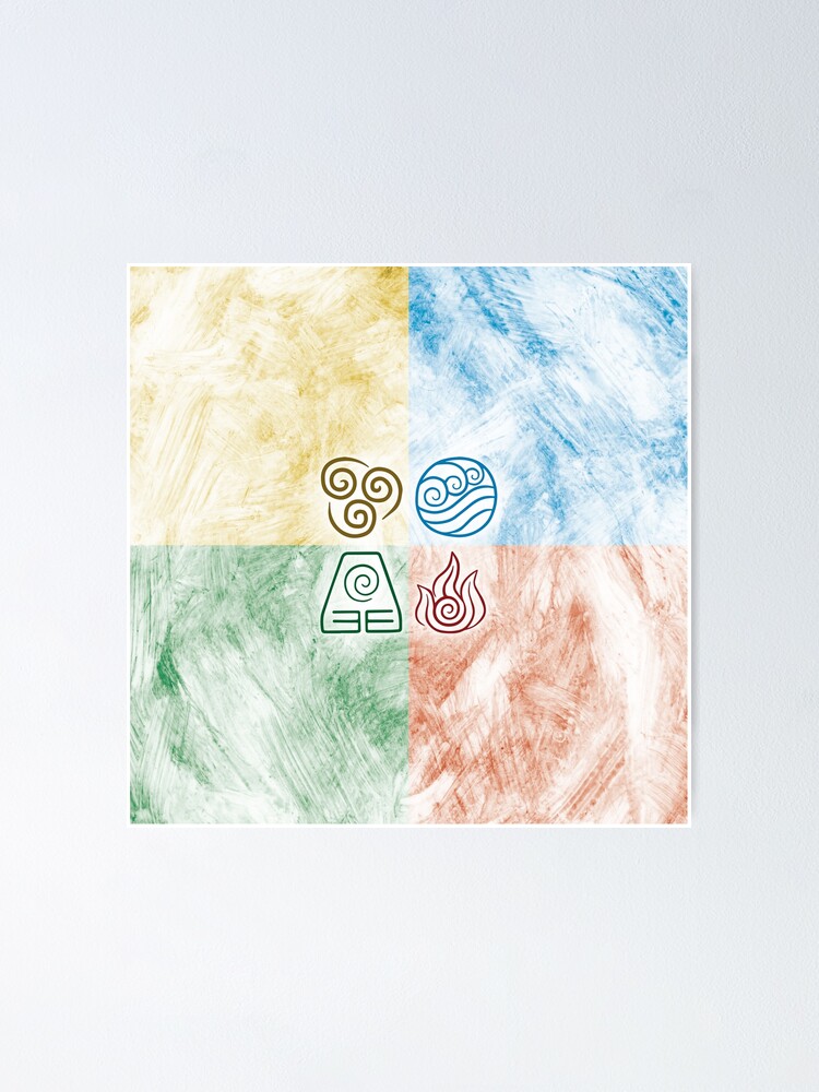 "Four Elements" Poster by dennykun | Redbubble