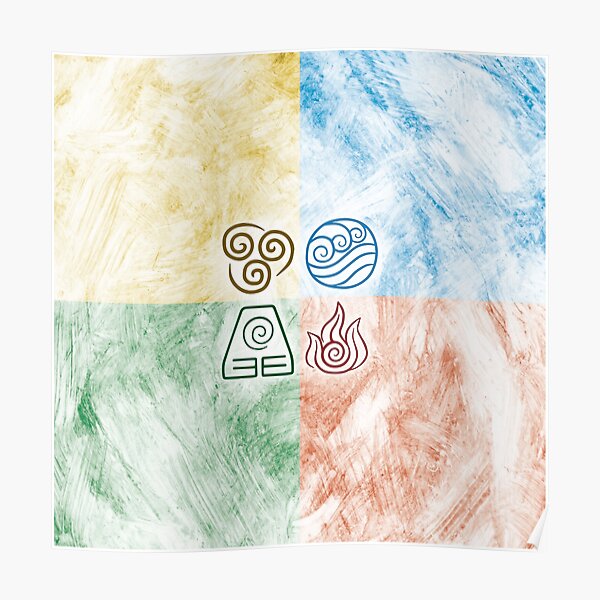 "Four Elements" Poster by dennykun | Redbubble