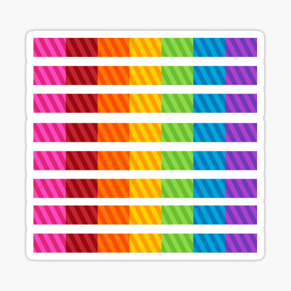 "Rectangular Rainbow III " Sticker for Sale by banditjoj | Redbubble
