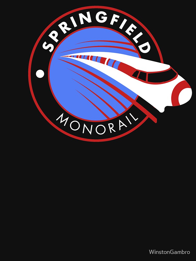 "Springfield Monorail" T-shirt for Sale by WinstonGambro | Redbubble ...
