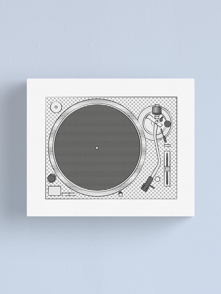 "turntable illustration - sketch pop art drawing " Canvas Print by ...