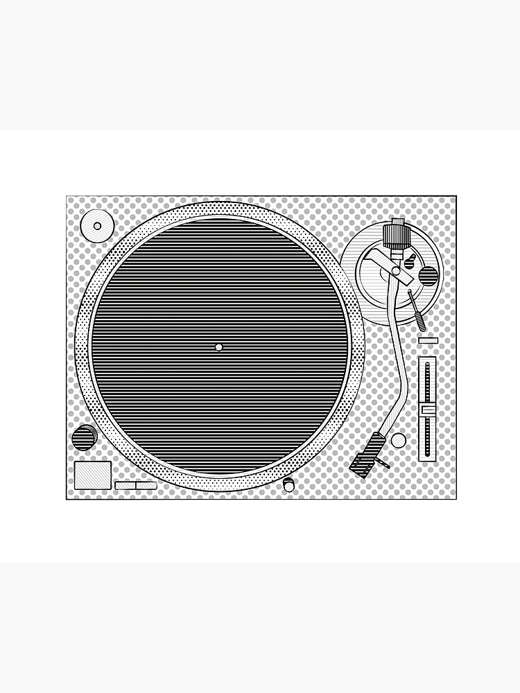 "turntable illustration - sketch pop art drawing " Canvas Print by ...