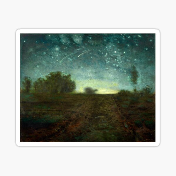 "Starry Night by Jean-François Millet (ca. 1850–65)" Sticker for Sale ...