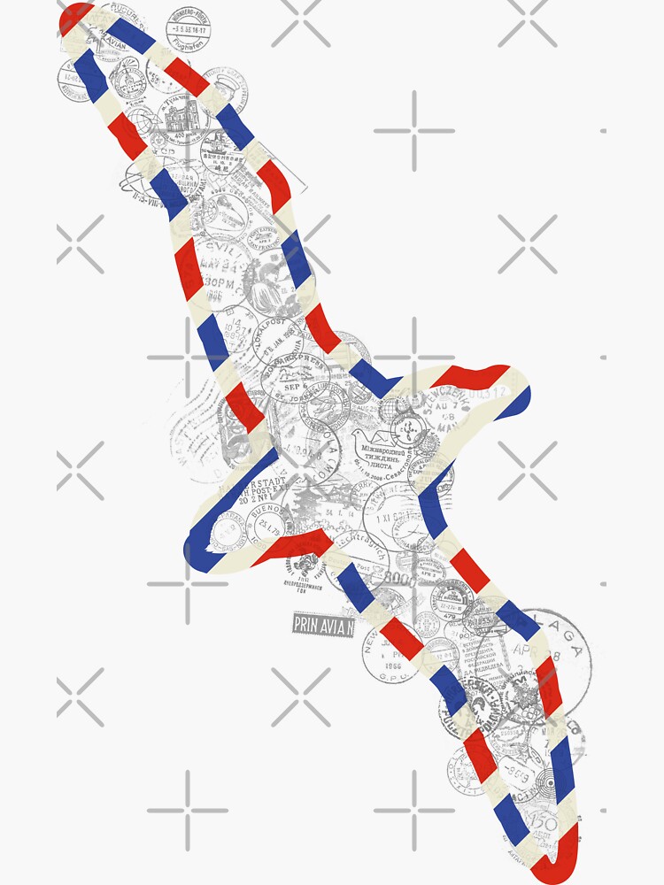 "Par Avion" Sticker for Sale by quick-brown-fox | Redbubble