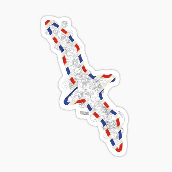 "Par Avion" Sticker for Sale by quick-brown-fox | Redbubble