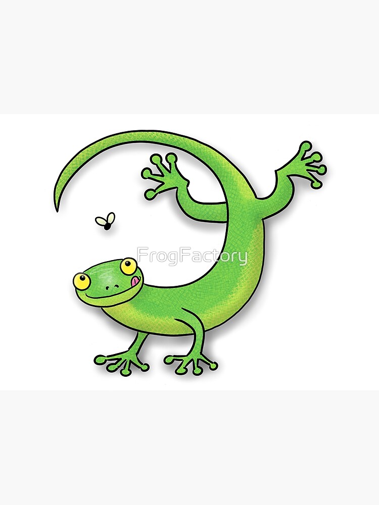 "Cute green gecko cartoon" Poster for Sale by FrogFactory | Redbubble