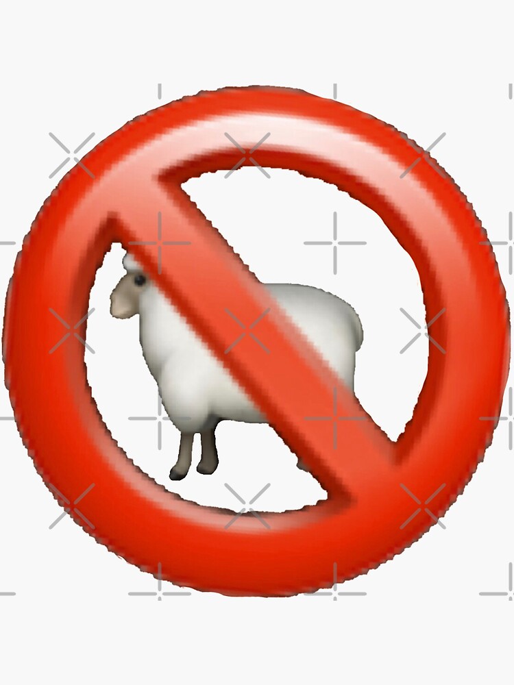 "NO SHEEP" Sticker for Sale by sazxcx | Redbubble