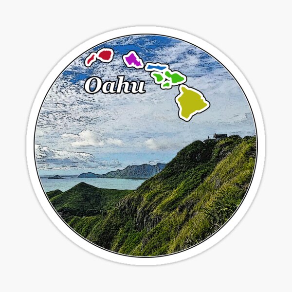 "Oahu" Sticker for Sale by devinswy | Redbubble