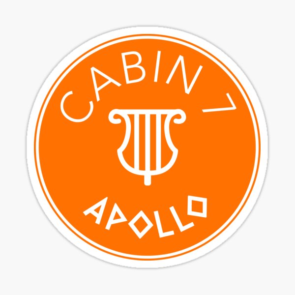 "Lightning Thief: Cabin 7 Apollo" Sticker by broadway-island | Redbubble