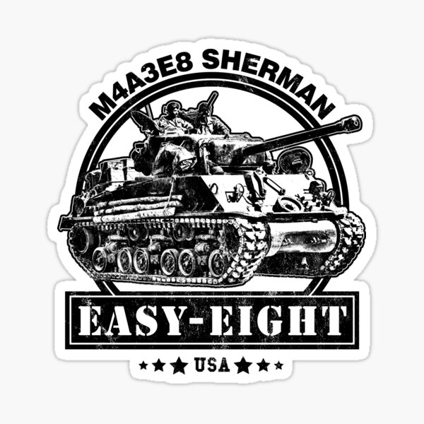 "M4A3E8 Sherman USA WW2 Tank" Sticker for Sale by RycoTokyo81 | Redbubble