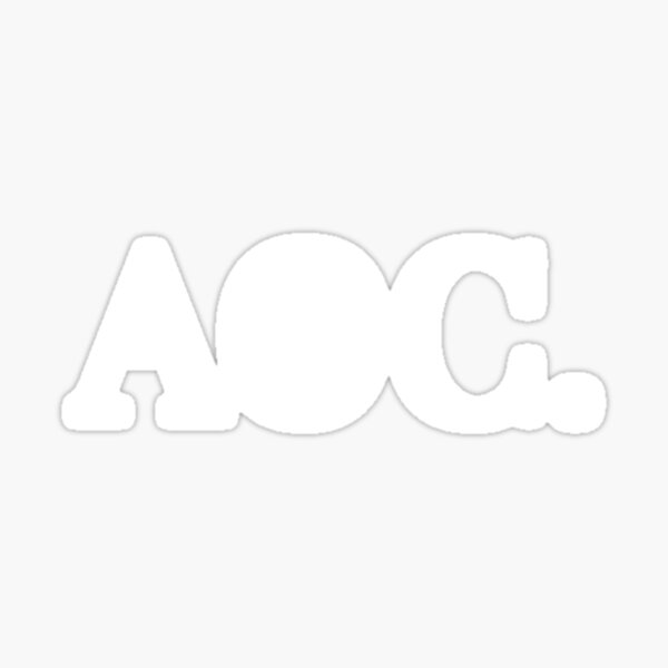 "AOC. " Sticker for Sale by EndoDesigns | Redbubble