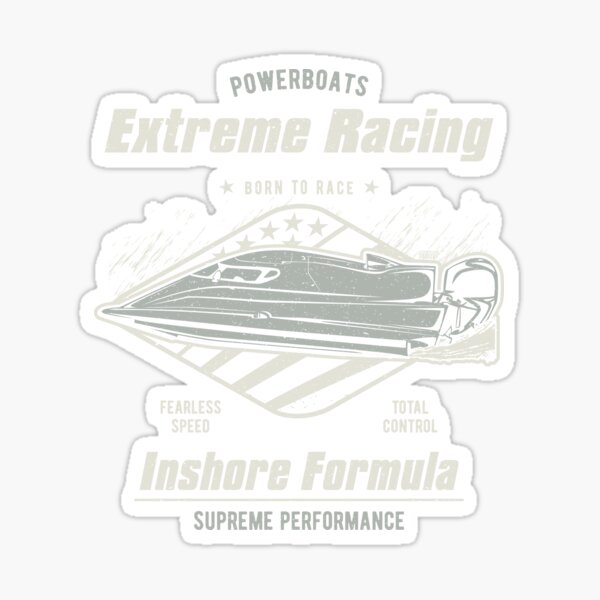 "Powerboats Extreme Racing USA" Sticker by offroadstyles | Redbubble
