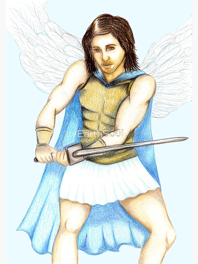 "Archangel Michael the Protector- Light Blue" Poster for Sale by ...