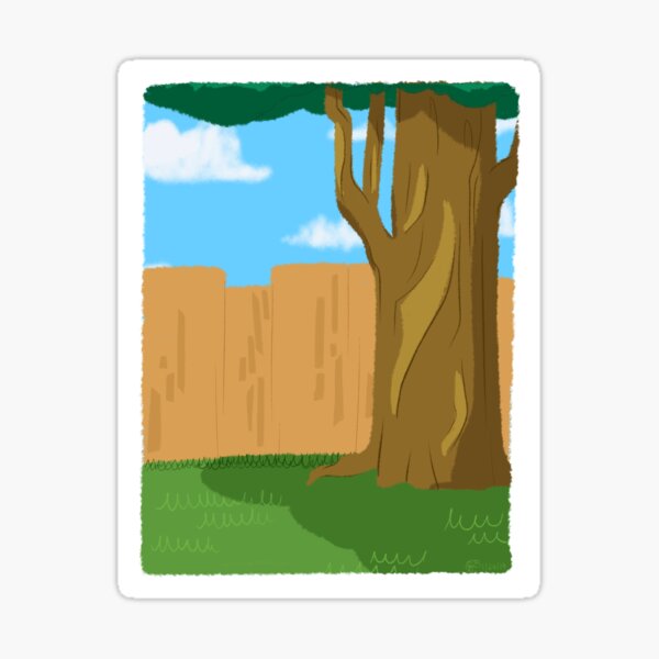 "The Backyard" Sticker for Sale by carlybella | Redbubble
