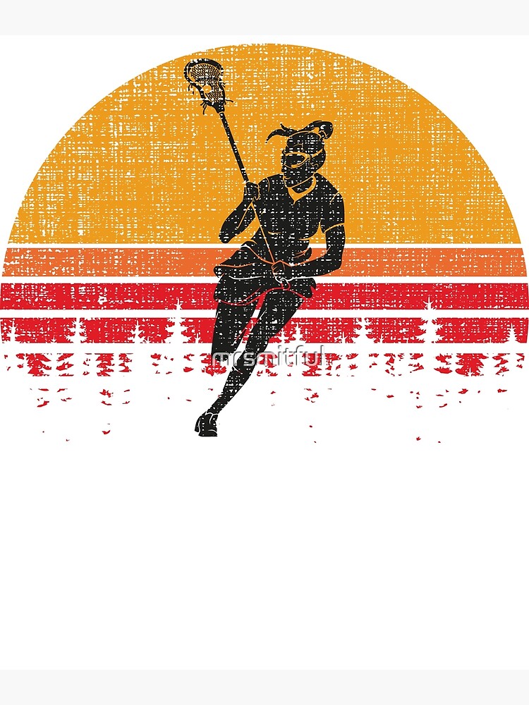 Vintage Retro Lacrosse Lax Girl Premium Matte Vertical Poster sold by ...
