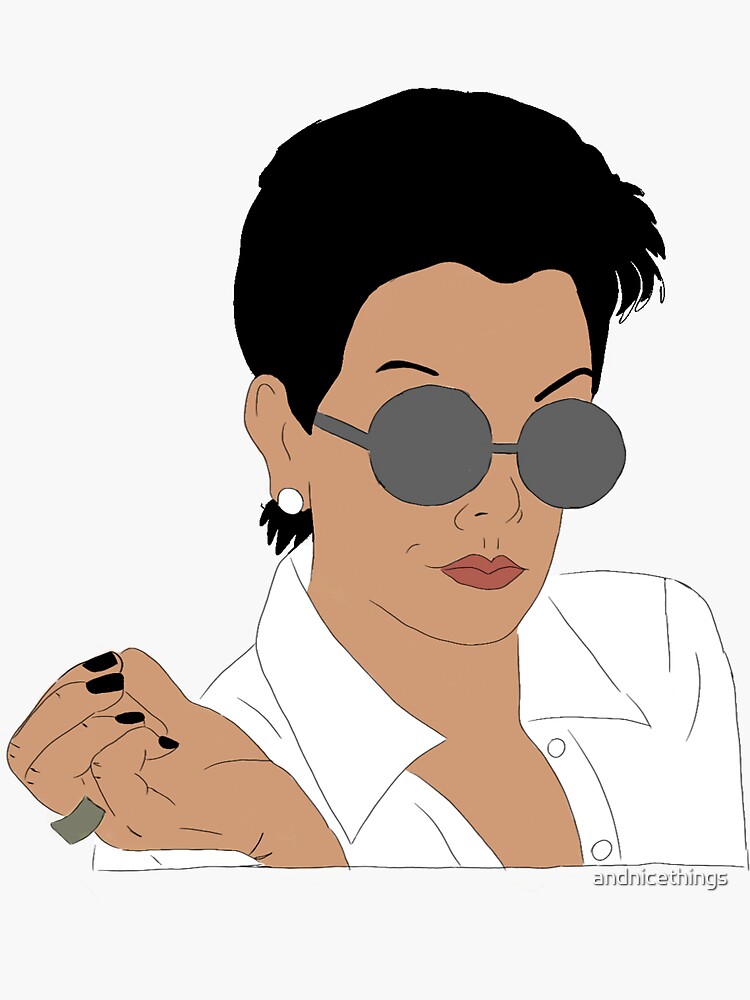 "Kris Jenner meme draw" Sticker for Sale by andnicethings | Redbubble