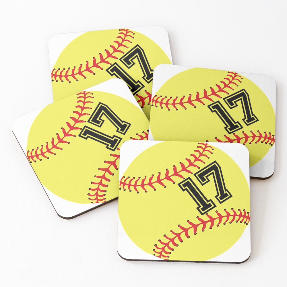 "Softball Player Jersey No 17 Back Number #17 Ball Sport Sticker Gift ...