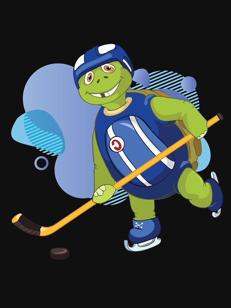 "cool funny ice hockey turtle" T-shirt for Sale by eiwo87 | Redbubble ...